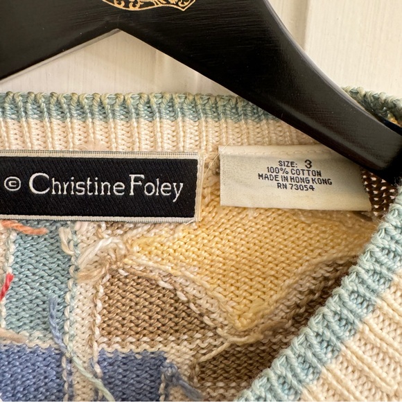 christine foley | Sweaters | Vintage Christine Foley 99s Star Motif ...